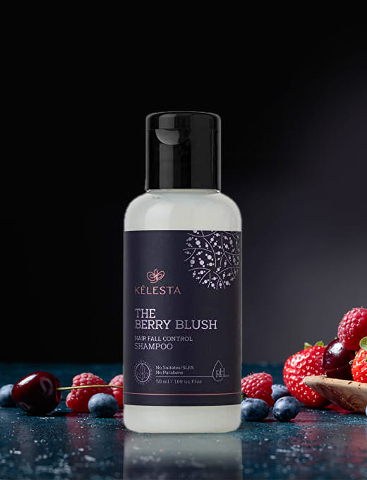 The Berry Blush Hair Fall Control Shampoo | Size: 50 ml By Kelesta