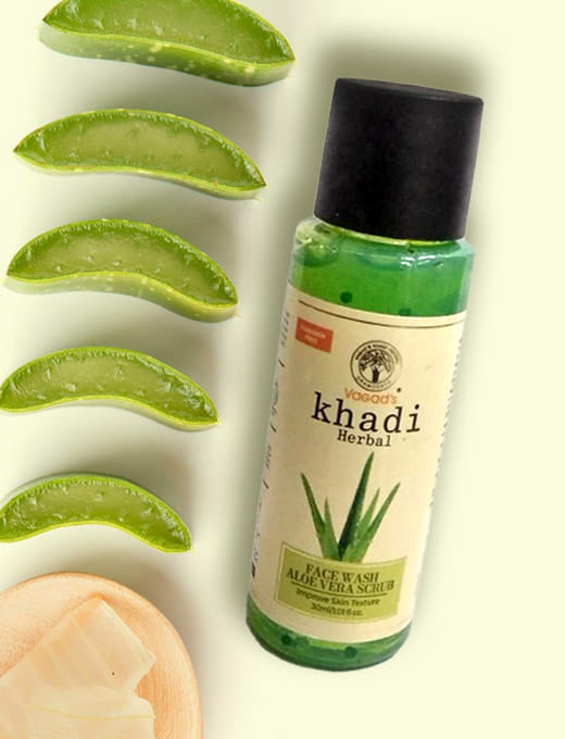 Alovera Scrub Face Wash | Size: 30 ml By Vagad's Khadi