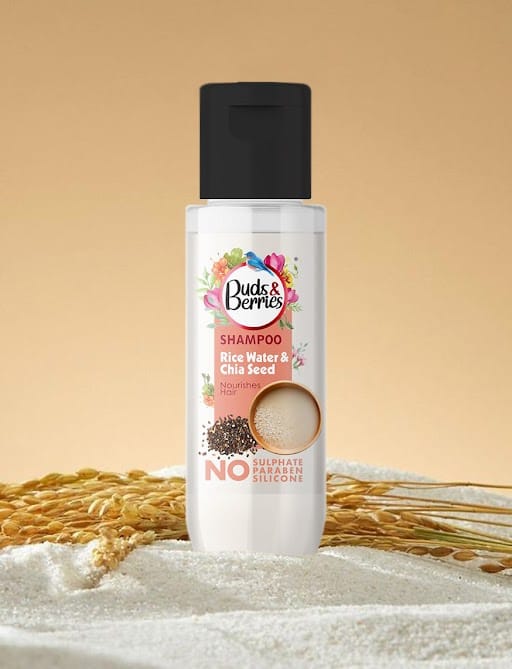 Rice Water & Chia Seed Nourishment Shampoo | Size: 20 ml By Buds & Berries