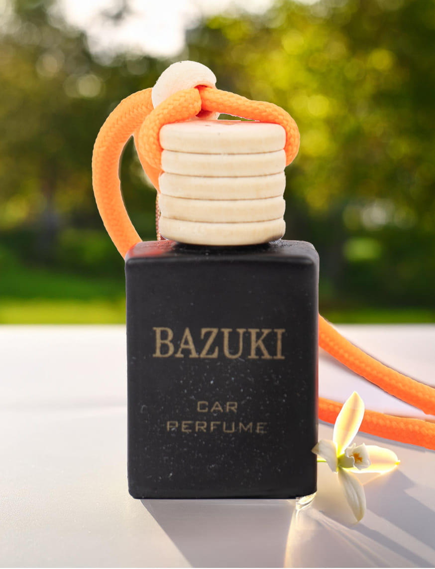 Vanilla Hanging Car Freshner (Black Bottle) | Size: 10 ml By Bazuki