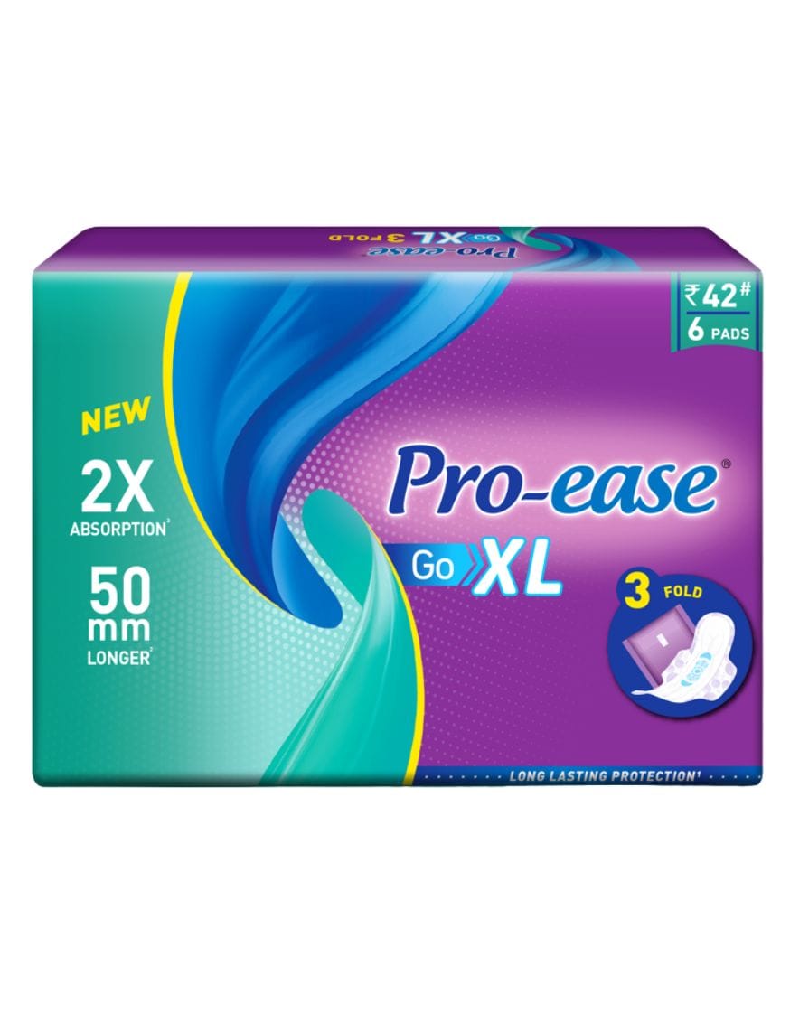 Pro-ease Go XL 3-fold Sanitary Pads | Size: Pack of 1 By Pro-ease