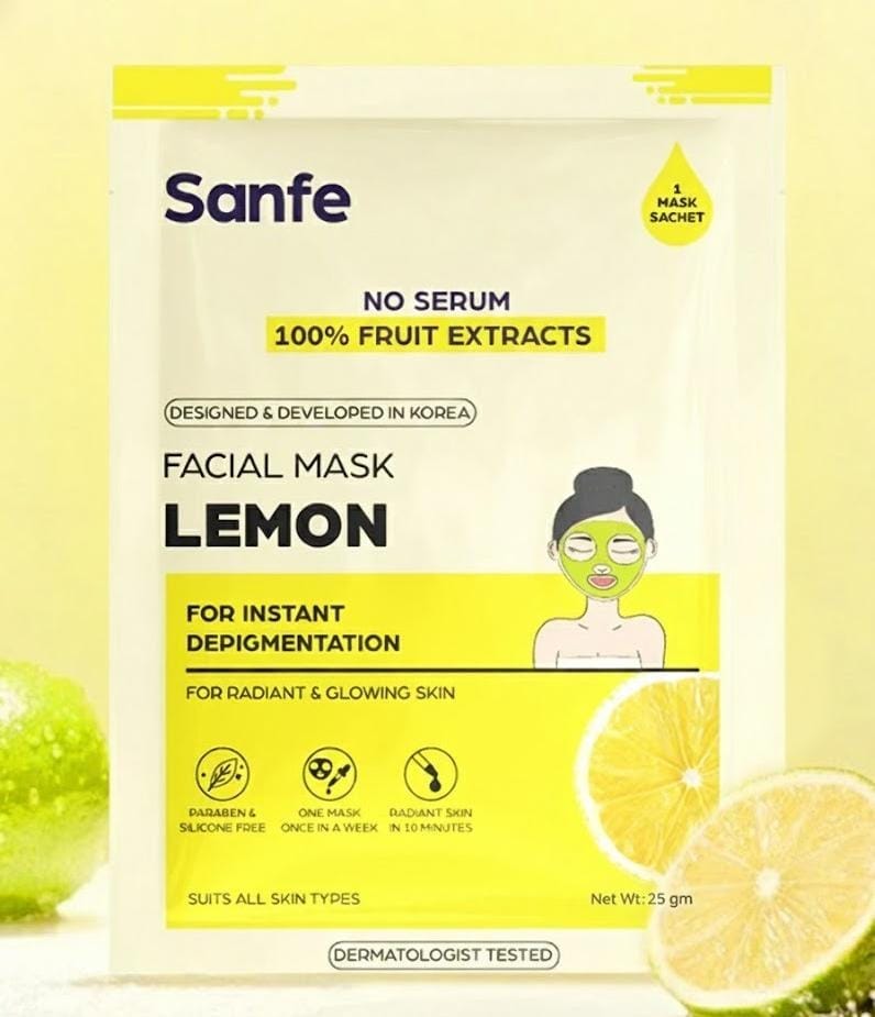 Facial Mask - Lemon | Size: 25 g By Sanfe