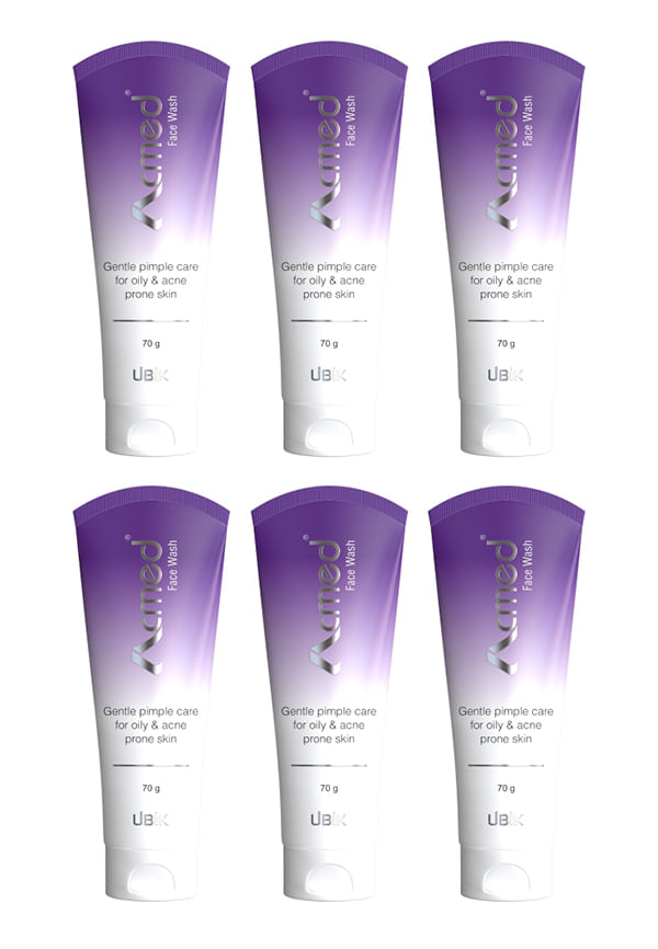 Acmed Pimple Care Face Wash for Acne Prone Skin | Size: 70 gm*6 By Acmed