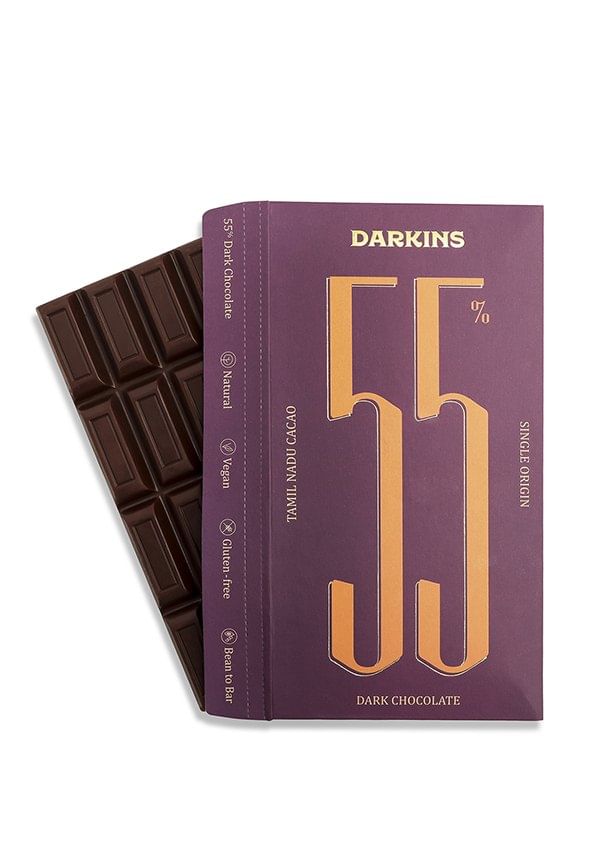 55% Artisanal Dark Chocolate Single Origin Tamil Nadu | Size: 65 gm By ...