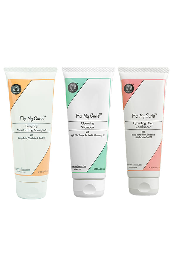 Wash Day 3 Step Bundle | Size: 100 gm*3 By Fix My Curls