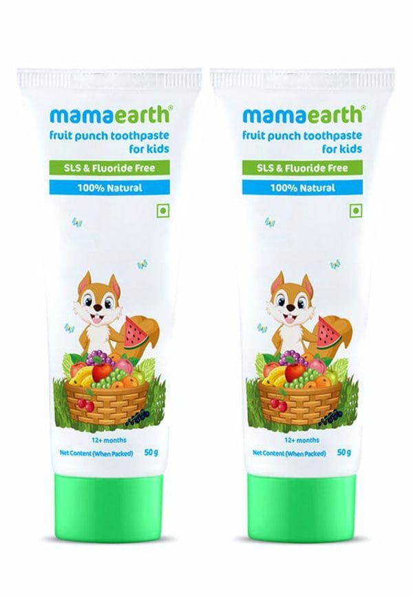 Fruit Punch Toothpaste For Kids | Size: Pack of 2 By mamaearth
