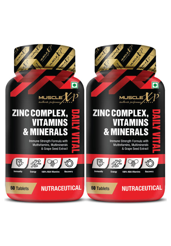 Zinc Complex Vitamins & Minerals Daily Vital, 100% RDA, MultiVitamins ...