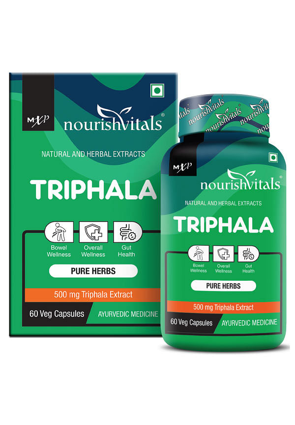 Triphala Pure Herbs 500 Mg Triphala Extract Bowel Wellness