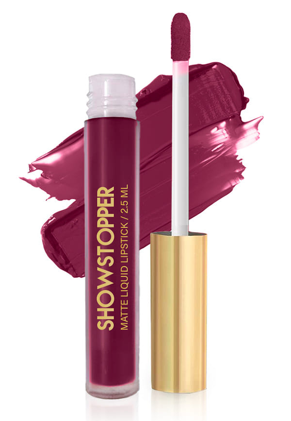 Showstopper Matte Liquid Lipstick | Size: 2.5 ml | Shades: Wine Dregs ...
