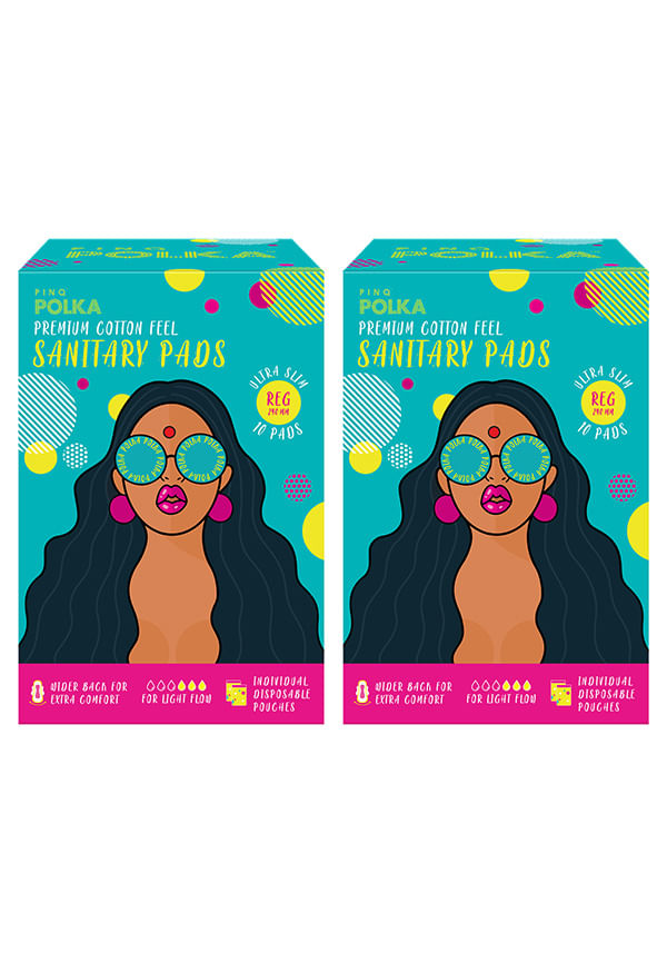 Premium Cotton Feel Ultra Sanitary Pads, Regular with Individual ...