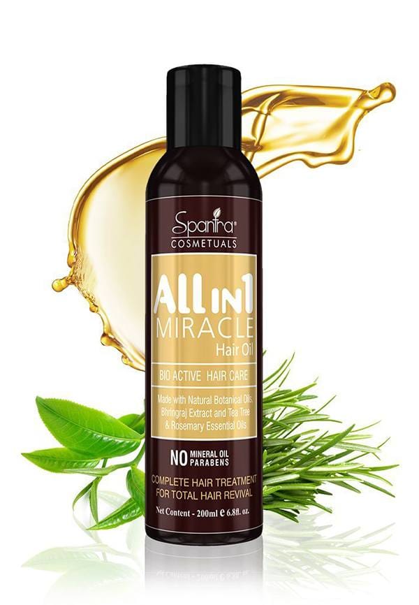 All in 1 Miracle Hair Oil with Bhringraj Extract | Size: 200 ml By Spantra
