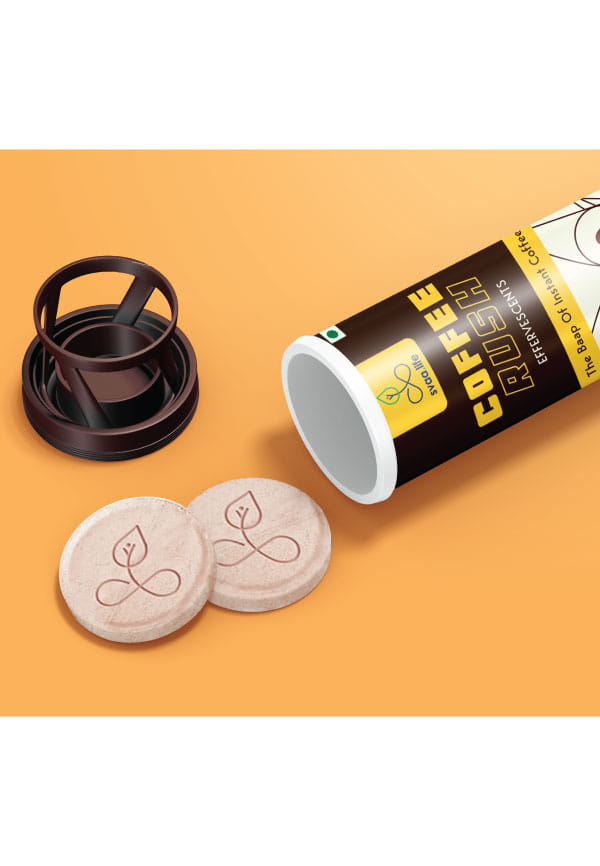 World's First COFFEE RUSH Instant Coffee effervescent tablets