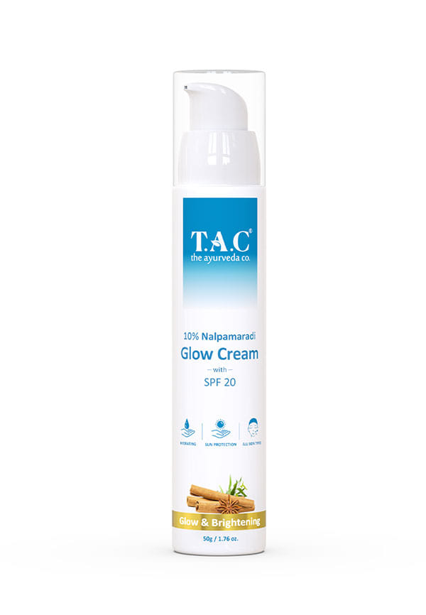 TAC - The Ayurveda Co. 10% Nalpamaradi Glow Cream with SPF 20, Skin ...