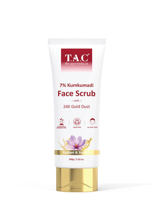 7% Kumkumadi Face Scrub for Glowing & Radiant Skin for Tan Removal ...