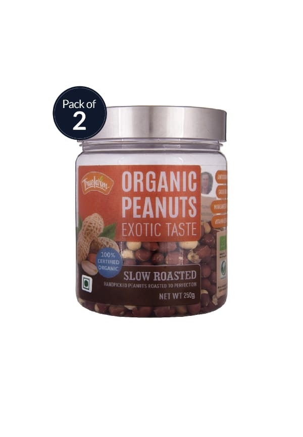 Organic Peanuts Roasted | Size: 2*250 gm By Truefarm