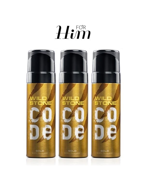Code Gold Body Perfume For Men - Combo | Size: Pack of 3 By Wild Stone