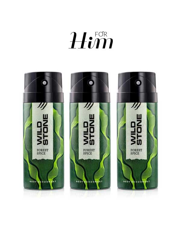 Forest Spice Deodorant For Men - Combo | Size: Pack of 3 By Wild Stone